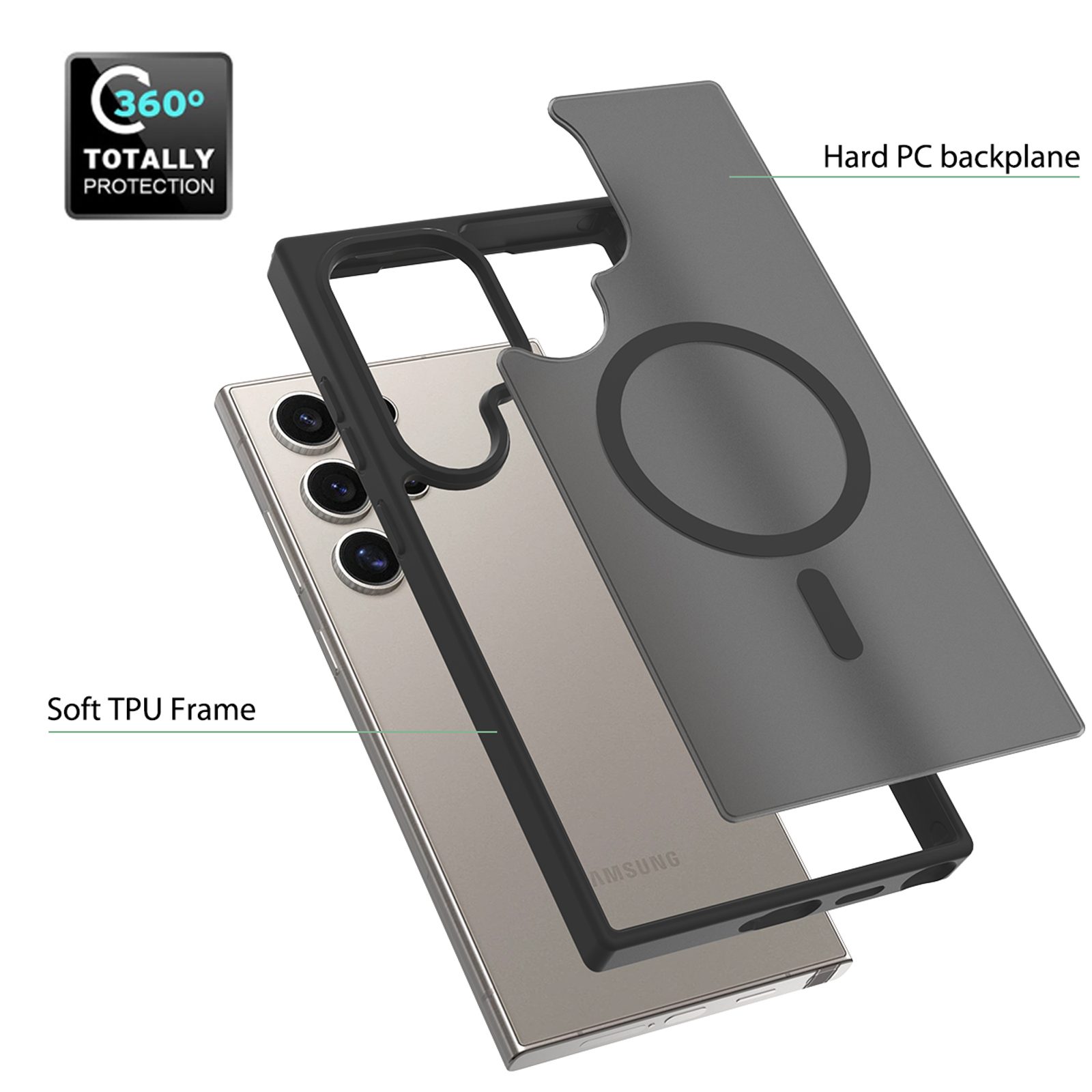 JP MagFit Colour MagSafe tok N52 mágnessel, Samsung Galaxy S24 Ultra ...