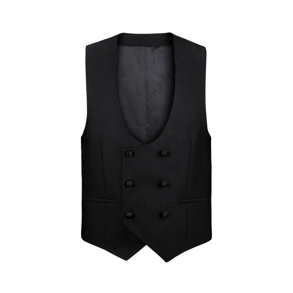 Gentleman Store - Charles Tyrwhitt Tuxedo Double Breasted Vest — Black - Charles Tyrwhitt ...