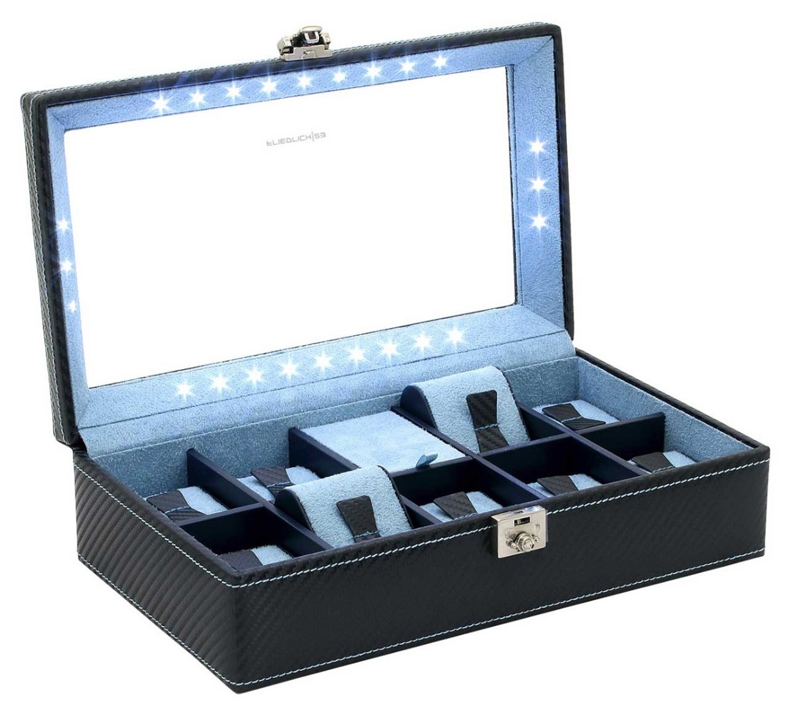 Box na hodinky Friedrich Lederwaren Carbon 32059-5 | Helveti.sk