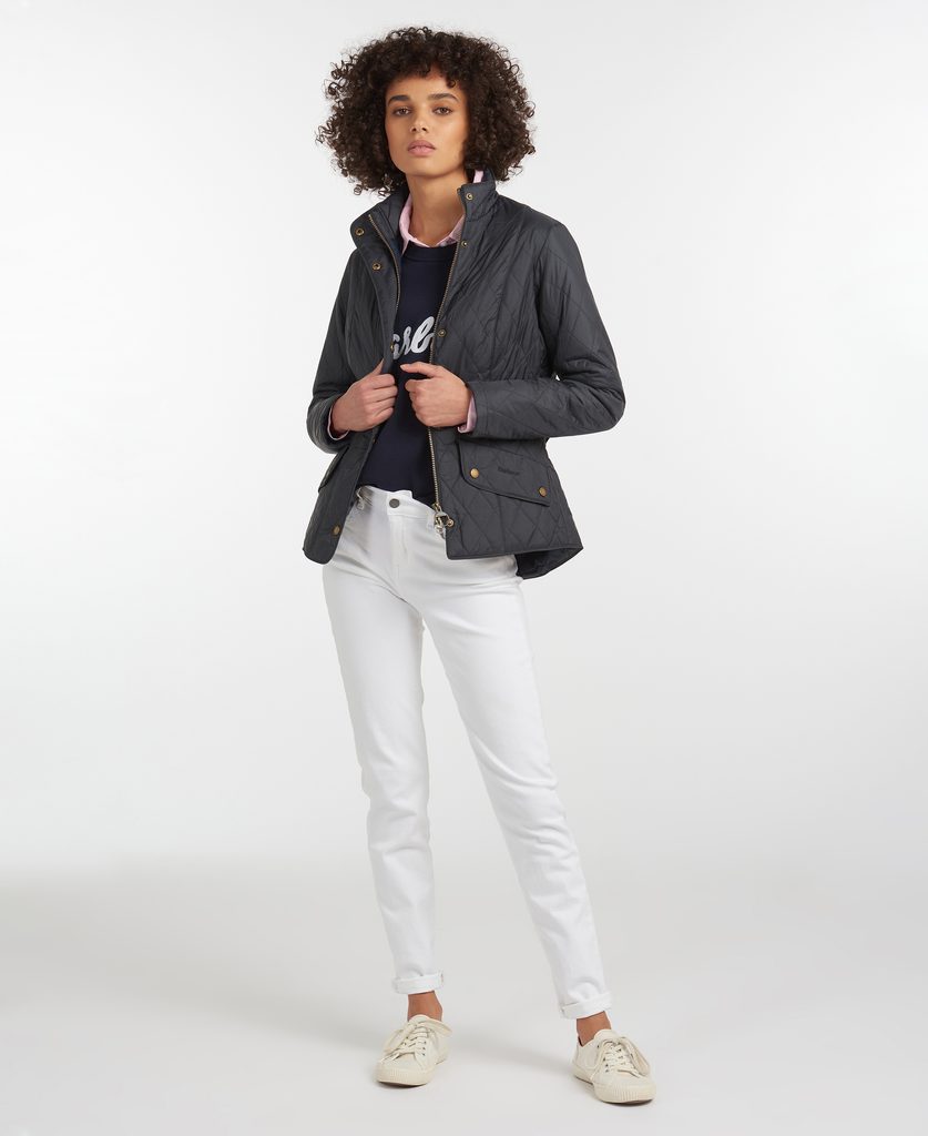 Gentleman Store Barbour Flyweight Cavalry Quilted Jacket Navy Barbour Jacken Mantel und Westen Fur Frauen Kleidung