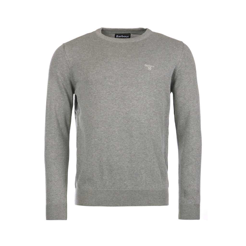 Barbour Pima Cotton Crew Neck Sweater Grey