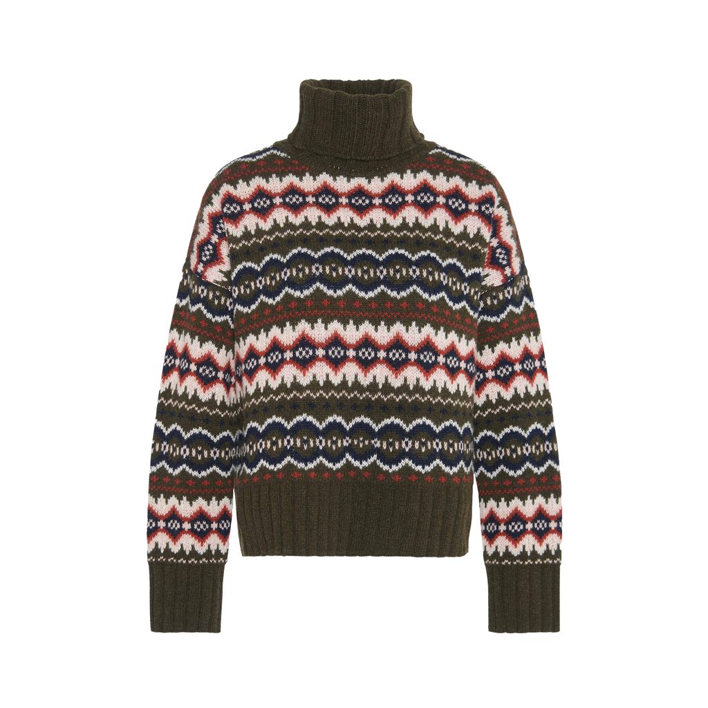 Gentleman Store Barbour Helen Fair Isle Roll Neck Knitted Jumper Barbour Pullover und Sweatshirts Fur Frauen Kleidung