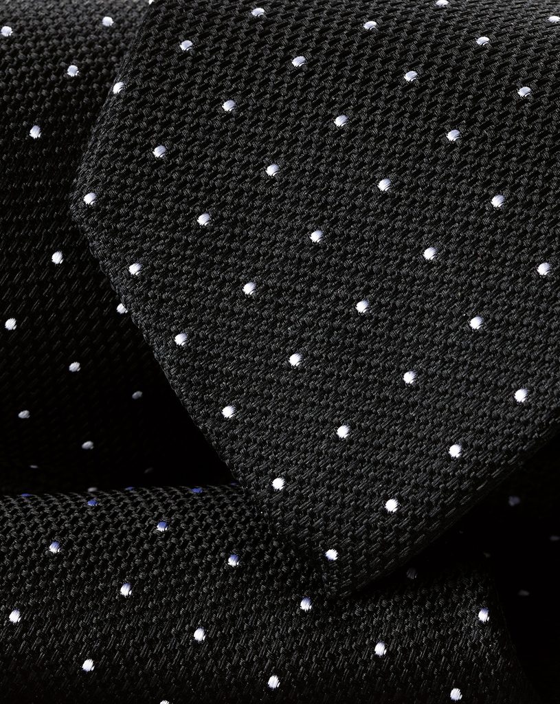 Gentleman Store - Charles Tyrwhitt Spot Silk Tie — Black - Charles Tyrwhitt - Krawatten - Kleidung