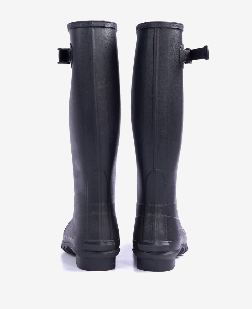 Barbour mens bede wellington boots black store