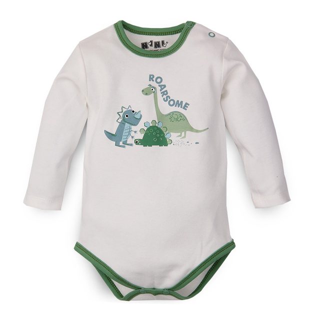 NINI Body dlouhý rukáv Dino BÍLÉ - ProMrňousky.cz