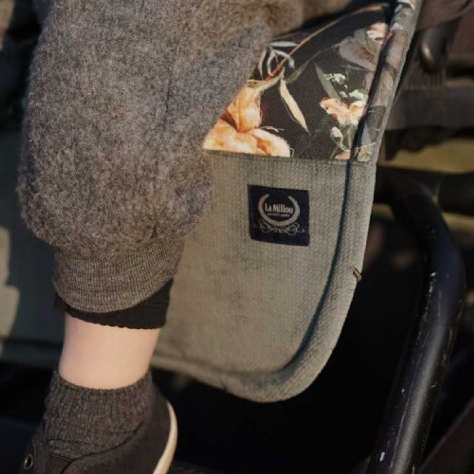 La Millou Podložka do kočárku Organic Jersey - BEEBEE & KHAKI - ProMrňousky.cz