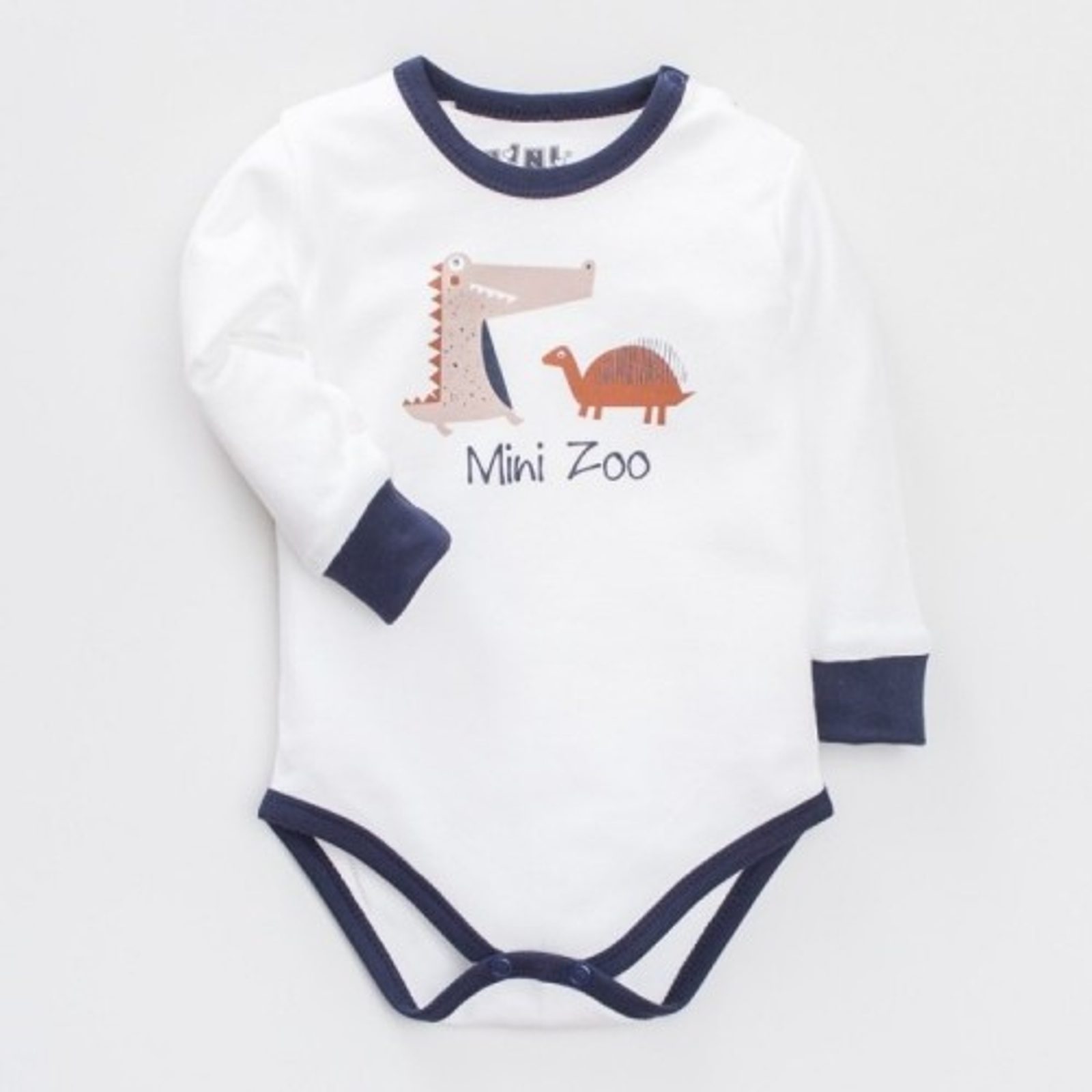 NINI Body dlouhý rukáv Mini Zoo BÍLÉ - ProMrňousky.cz