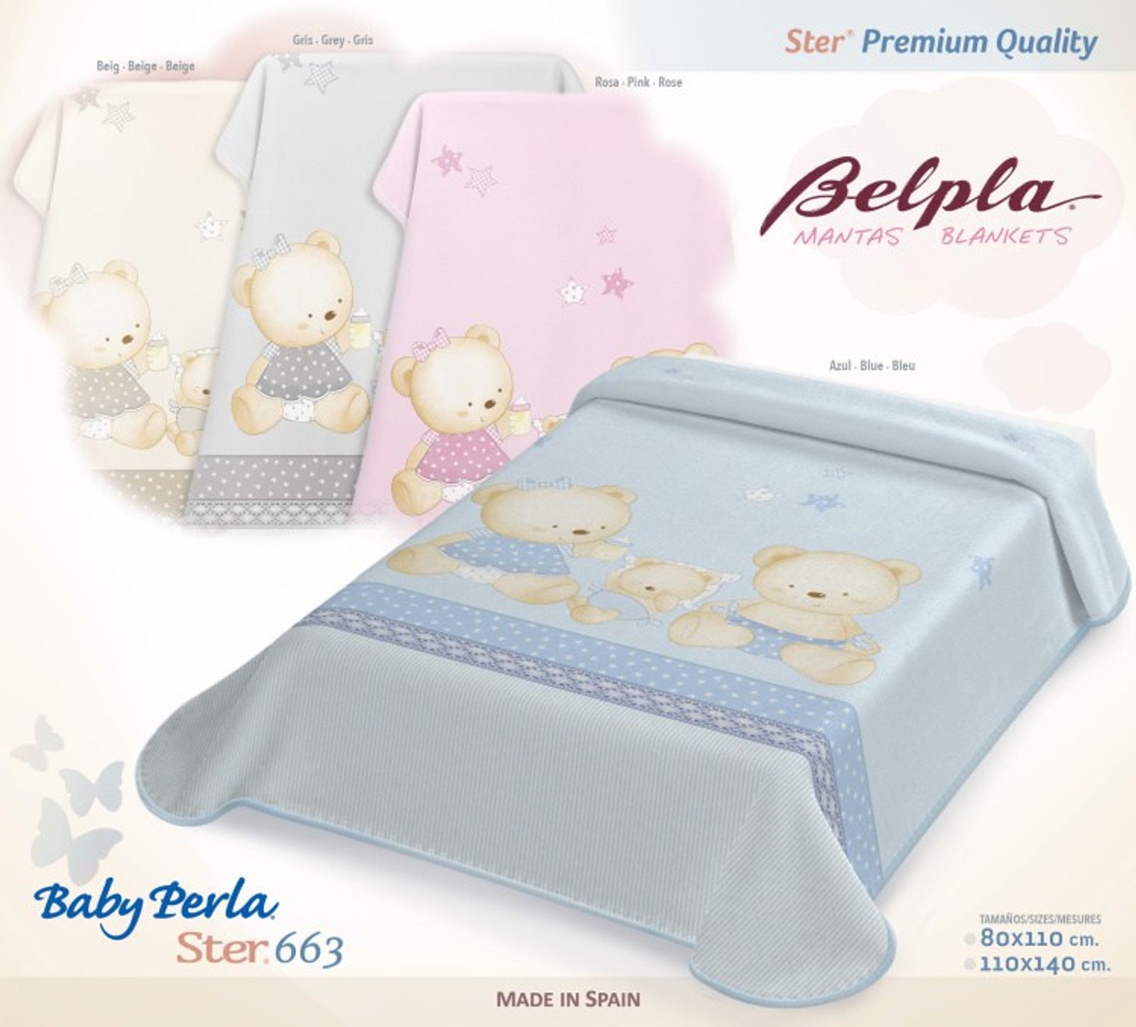 Belpla Španělská deka Baby Perla STER 80x110cm č.663 - ProMrňousky.cz