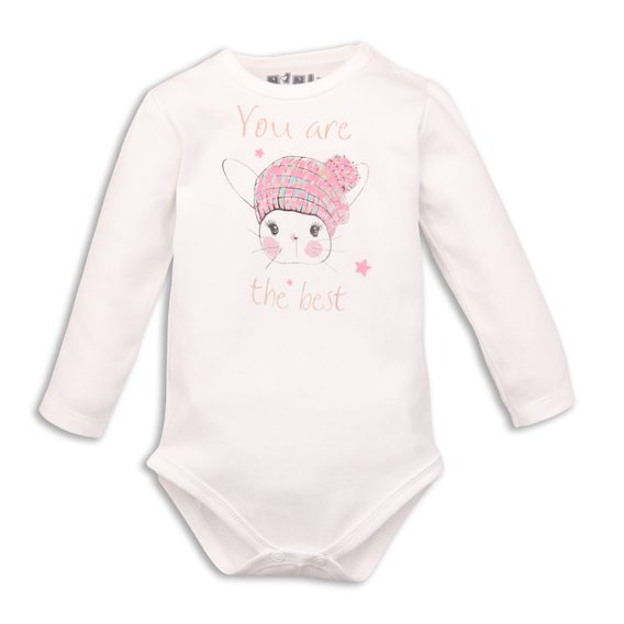 NINI Body dlouhý rukáv Sweet Bunny SMETANOVÉ - ProMrňousky.cz