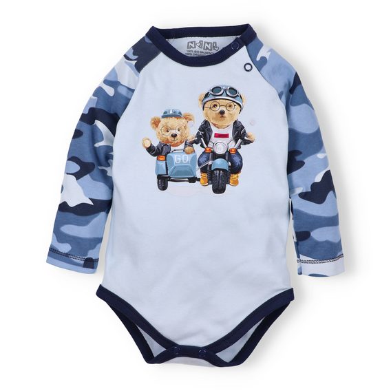 NINI Body dlouhý rukáv Teddy Bear KOMBINOVANÉ - ProMrňousky.cz