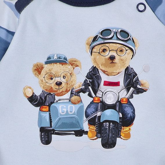 NINI Body dlouhý rukáv Teddy Bear KOMBINOVANÉ - ProMrňousky.cz