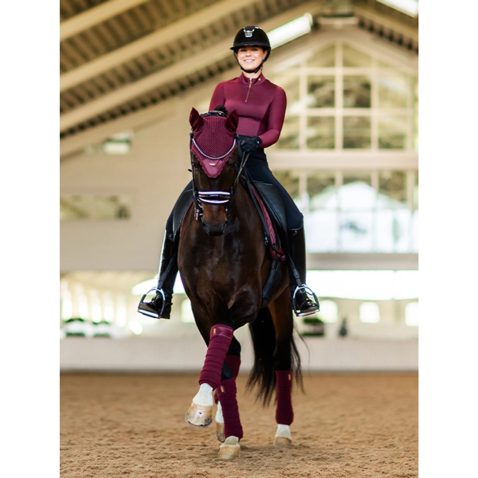 Čabraka na uši Equestrian Stockholm New Maroon - Equiservis.cz