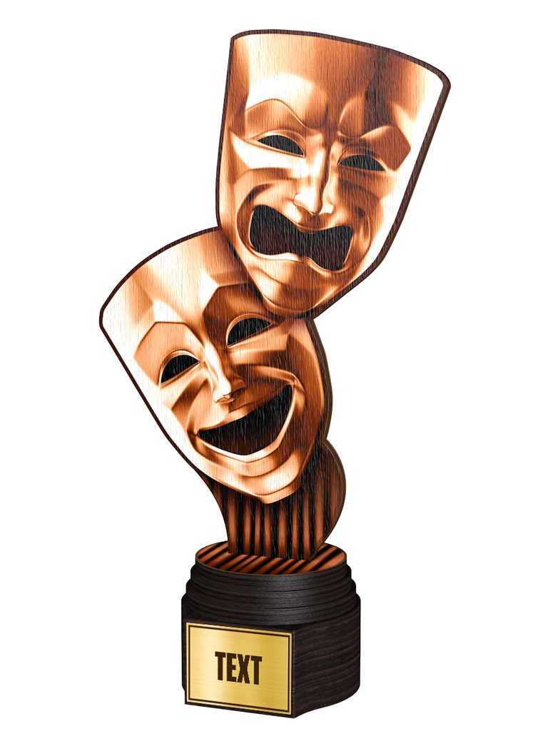 Dřevěná trofej ACTCWR117 | Divadlo | Poháry Bauer