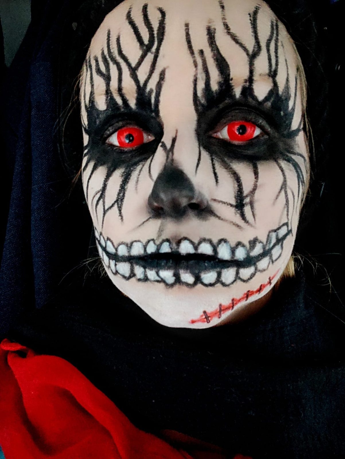 BLOODY RED Coloured Contact Lenses - Dramatic Look | LuciferLenses