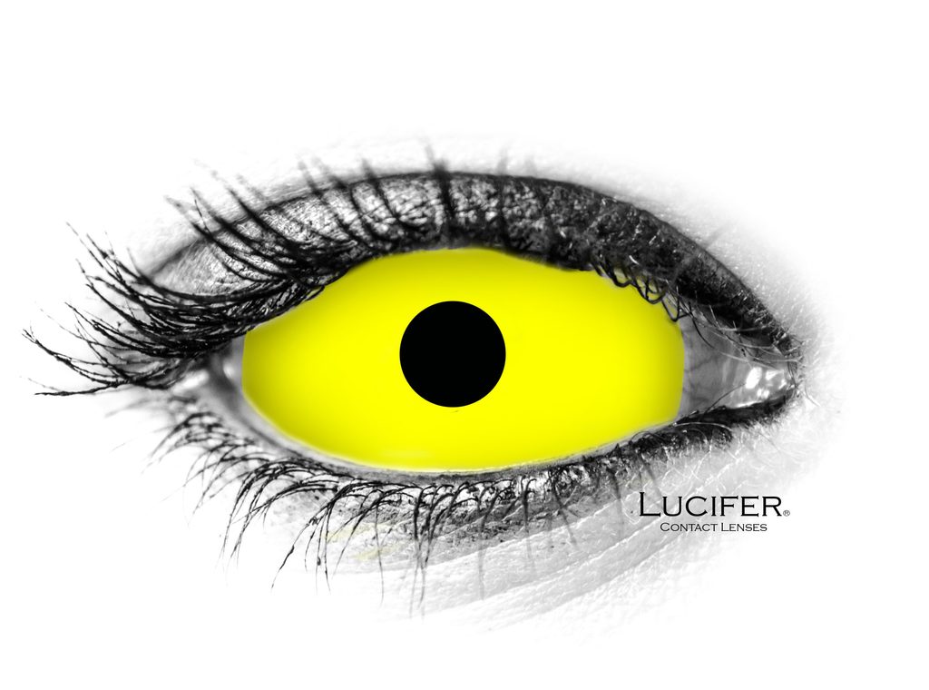 YELLOW SCLERA Contact Lenses - Lucifer - Sclera Contacts - SCLERA ...