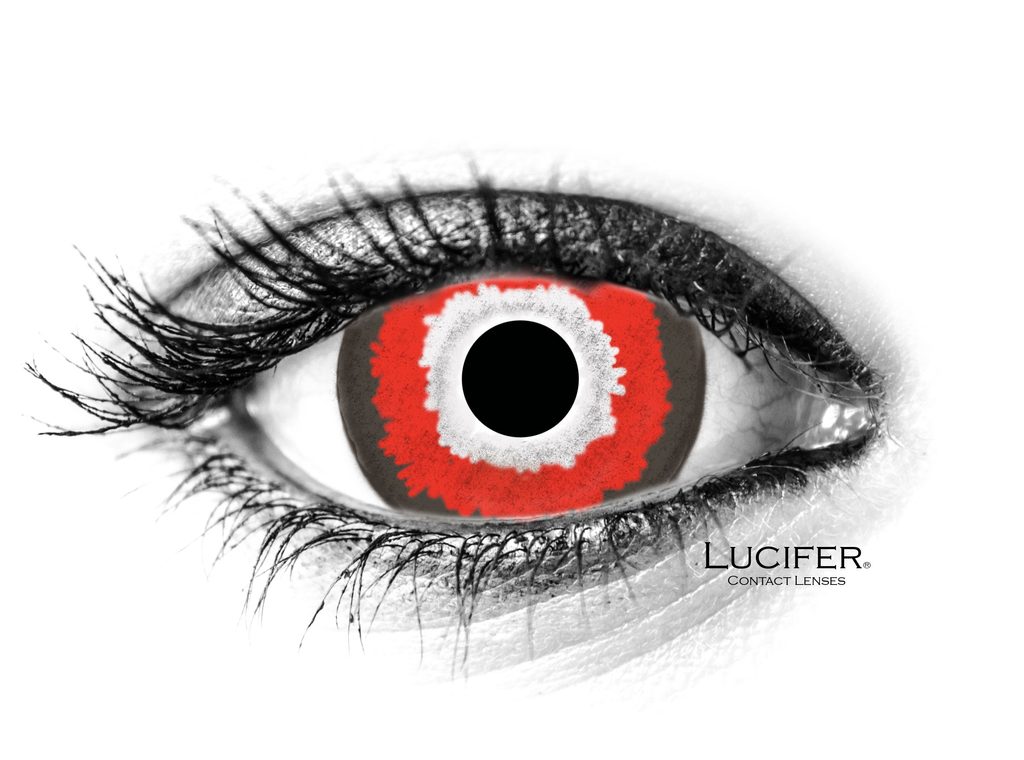 WHITE MONSTER Mini Sclera Contact Lenses (1 pair) - Lucifer - Mini ...