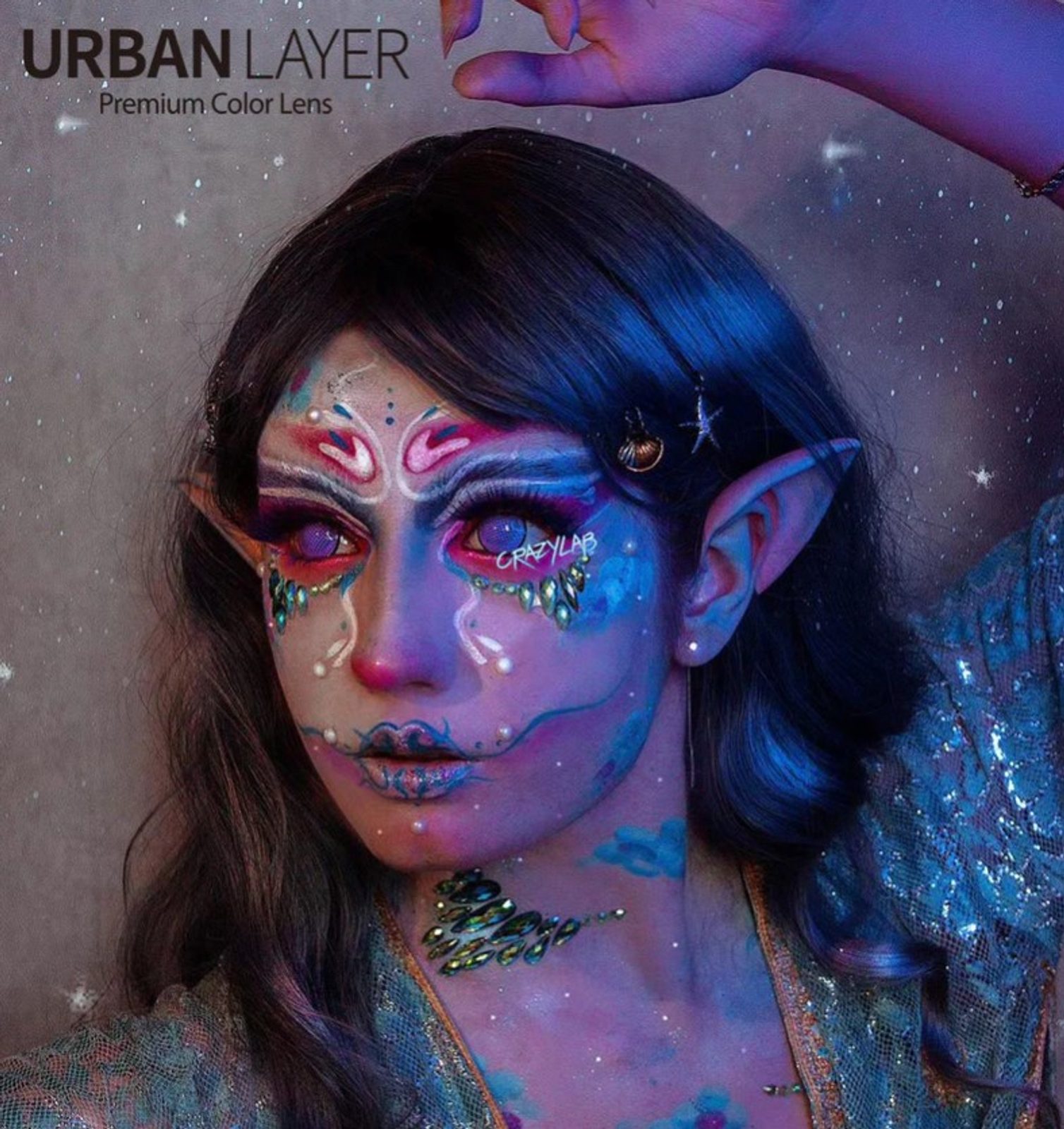 VIOLET MESH R MINI SCLERA Contact Lenses - Lucifer - Mini Sclera ...