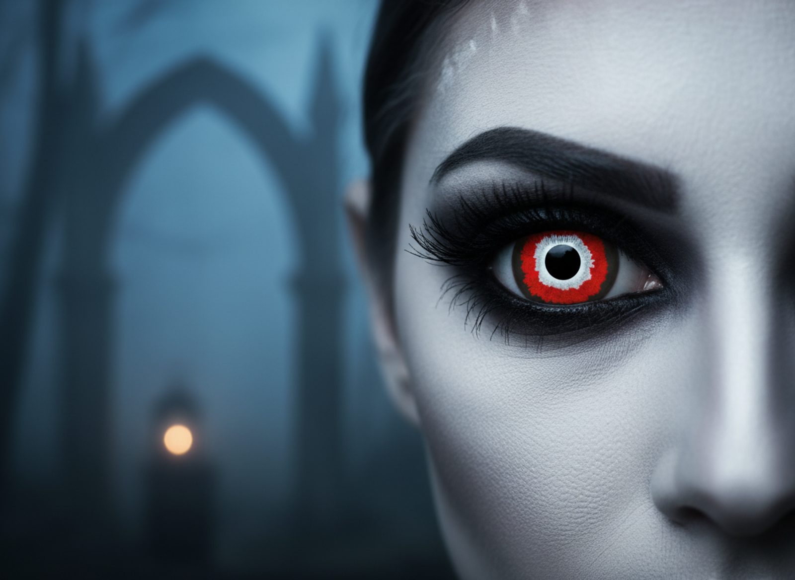 WHITE MONSTER MINI SCLERA Contact Lenses - Lucifer - Mini Sclera ...
