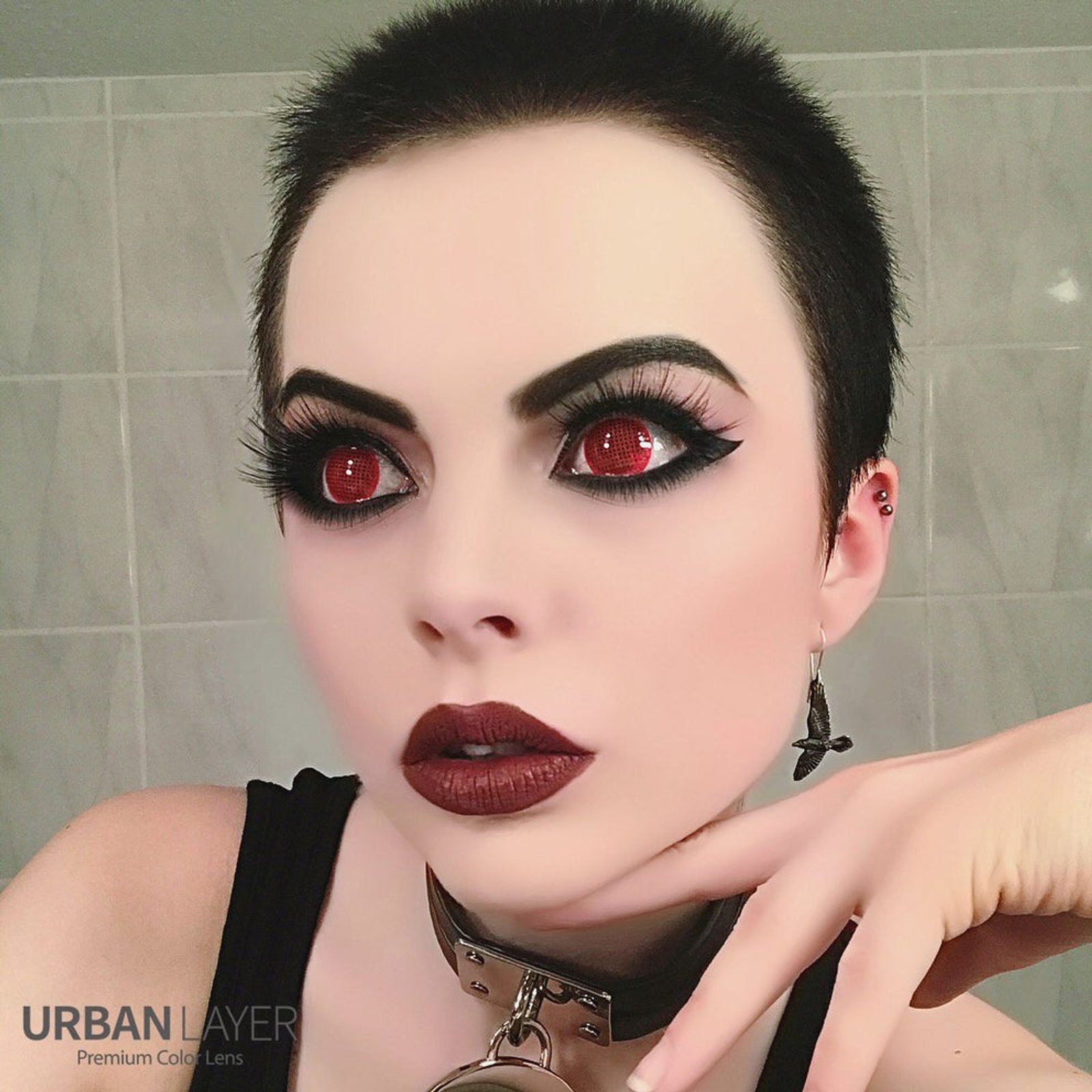 RED SCREEN Contact Lenses - Lucifer - Halloween & Crazy Contacts ...