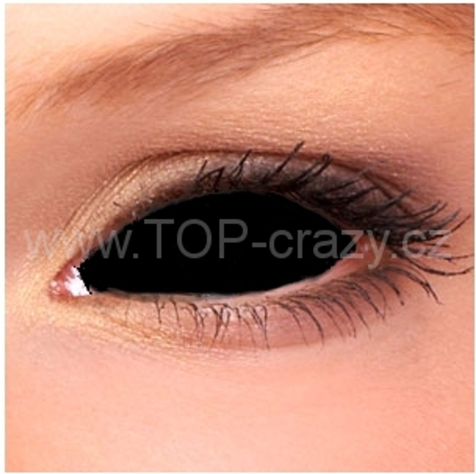 BLACK SCLERA Contact Lenses - Lucifer - Sclera Contacts - SCLERA-LENSES.com