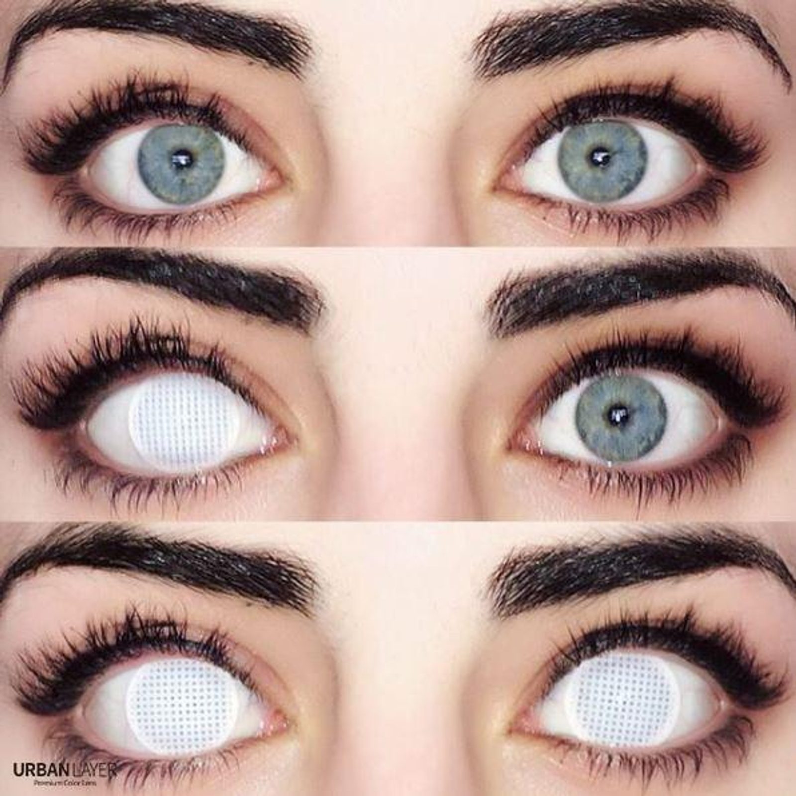 WHITE MESH Contact Lenses - Lucifer - Halloween & Crazy Contacts ...