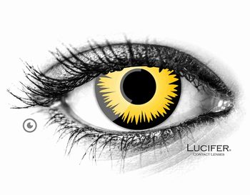 Yellow Werewolf Contact Lenses (1 pair) - Lucifer - Halloween & Crazy ...