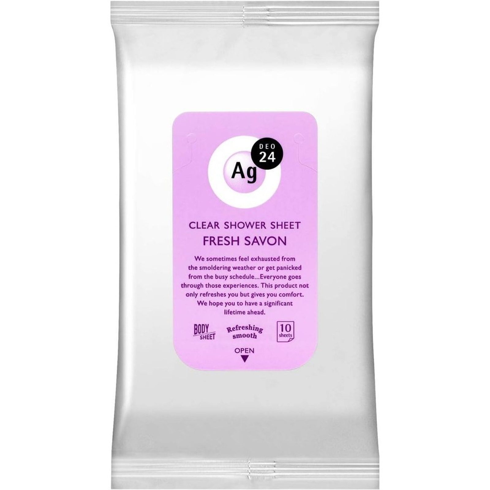 SHISEIDO Ag Deo 24 Clear Shower Sheet - 10 pcs | BBcreamshop.EU