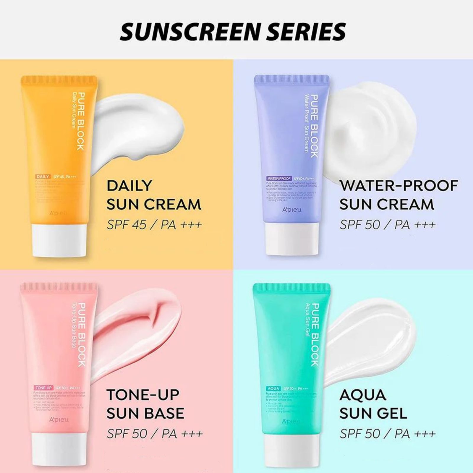 A'PIEU Voděodolný opalovací krém Pure Block Natural Waterpro Sun Cream ...