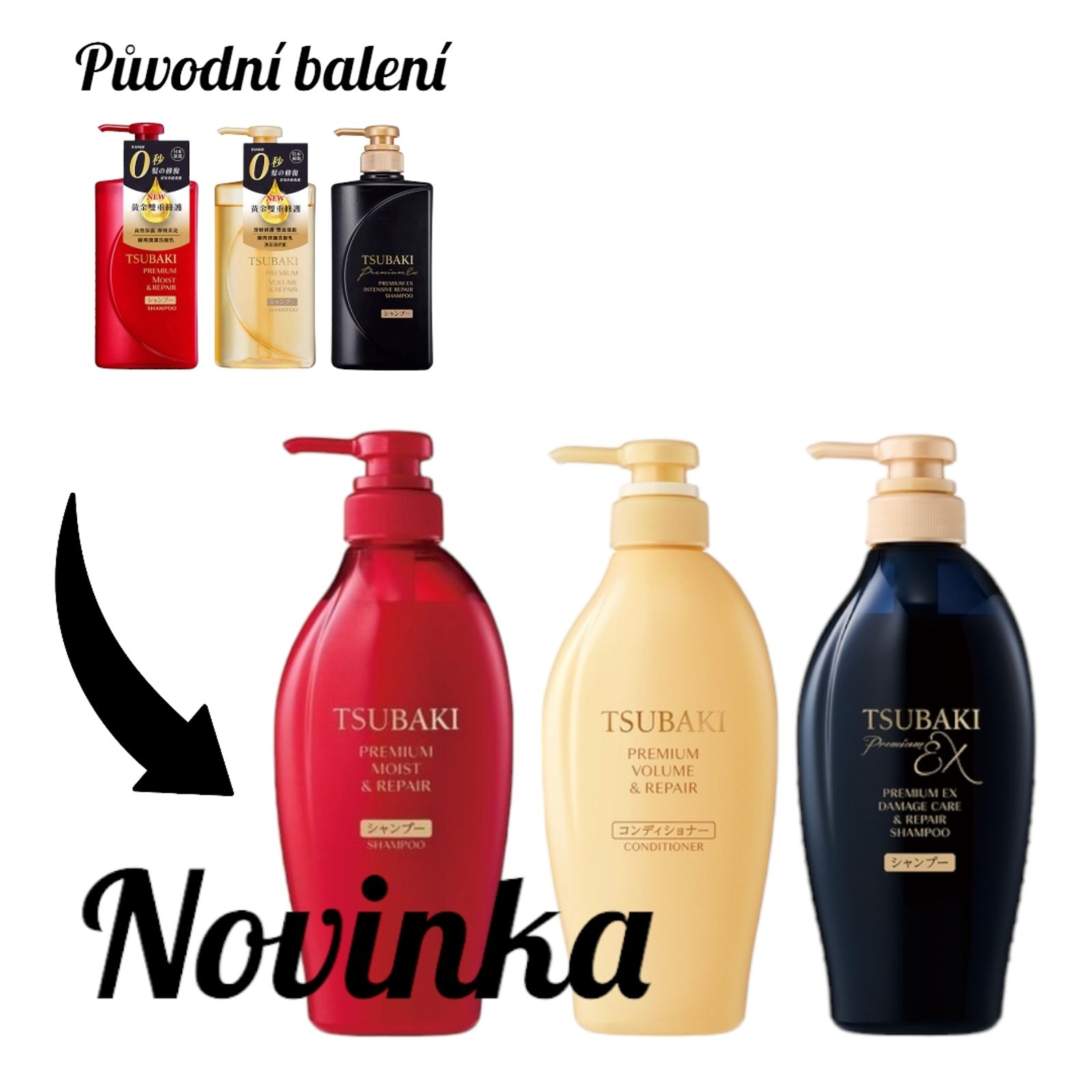 SHISEIDO TSUBAKI Prémiový šampon Premium Shampoo Moist & Repair (450 ml ...