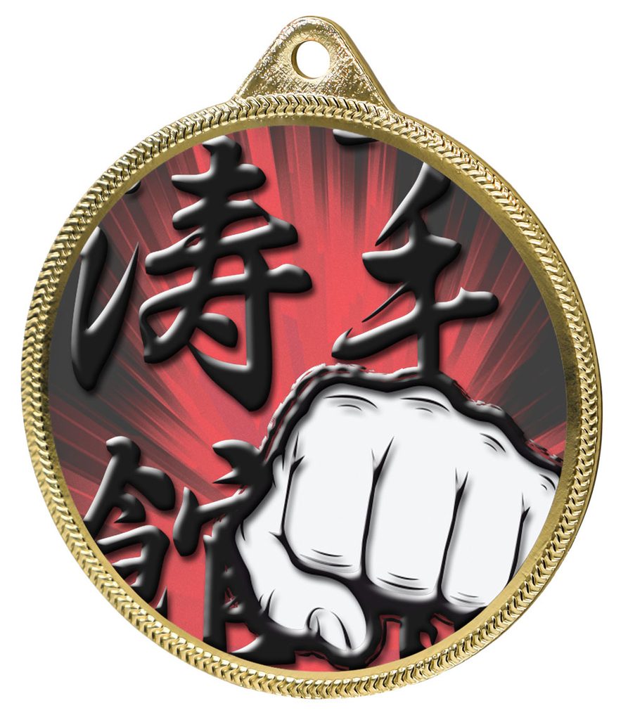 Martial Arts Fist Color Texture 3D Print Gold Medal | Trophy Monster ⭐ USA