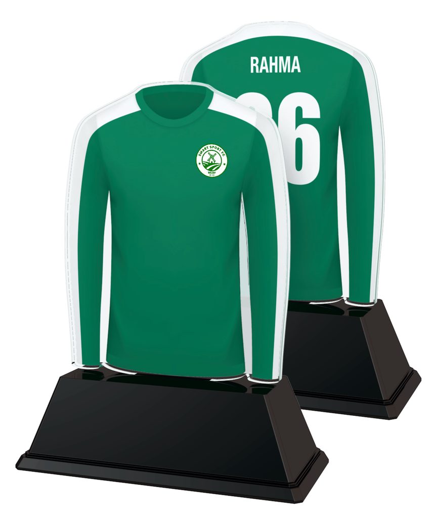 Soccer Shirt Custom Made Acrylic Award | Trophy Monster ⭐ USA