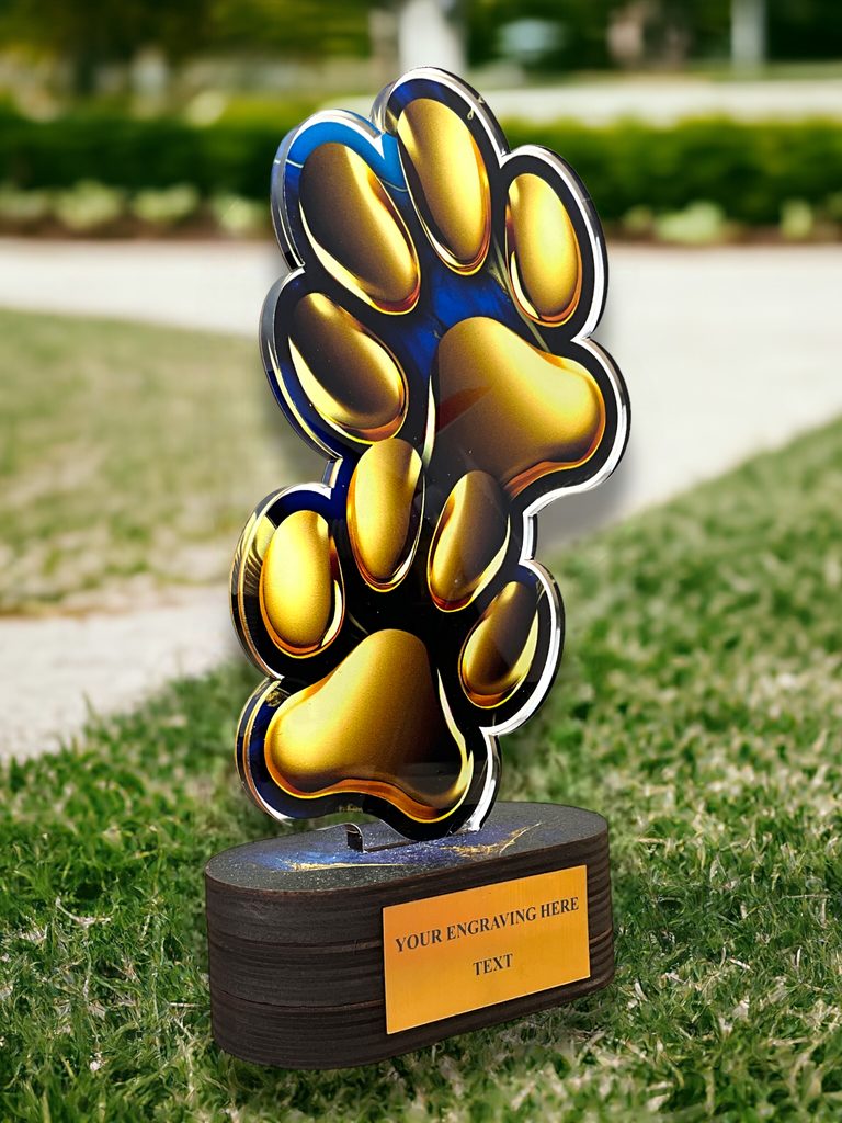 Altus Color Dog Paw Trophy | Trophy Monster ⭐ USA