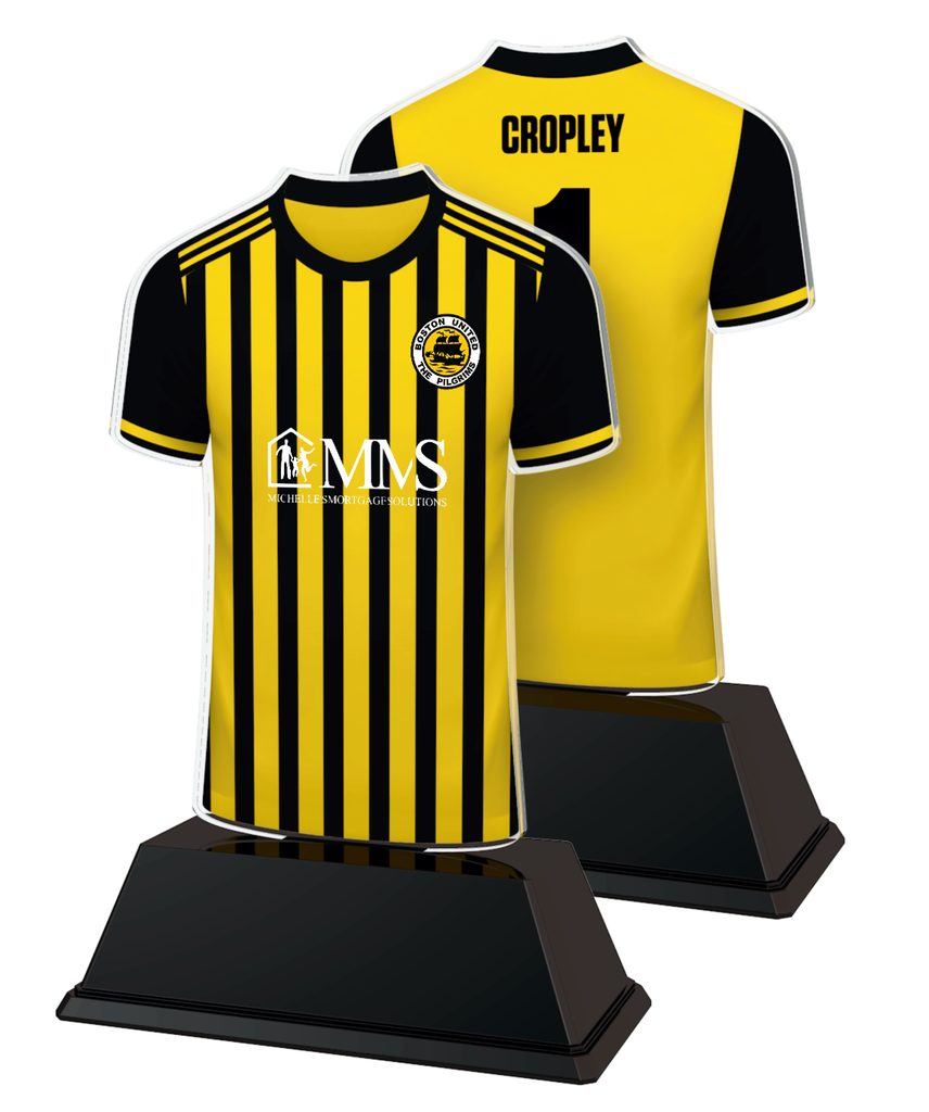 Soccer Shirt Custom Made Acrylic Award | Trophy Monster ⭐ USA