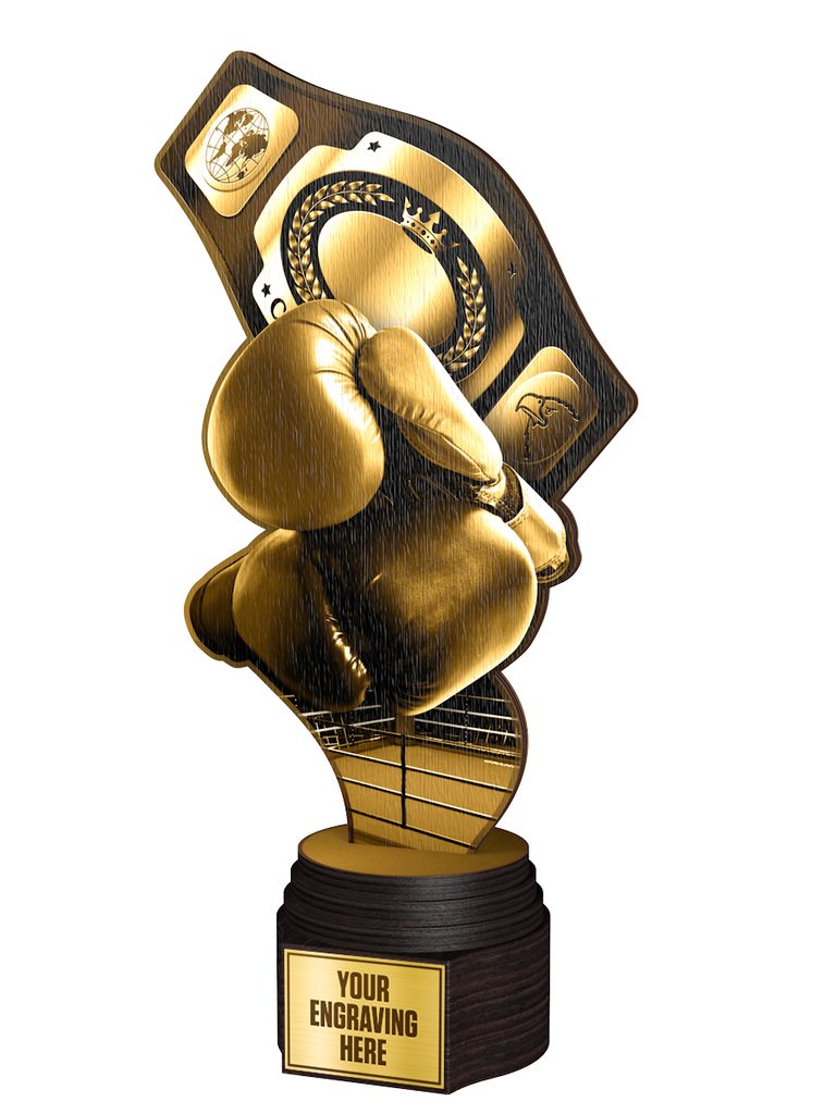 Frontier Classic Real Wood Boxing Trophy | Trophy Monster ⭐ USA