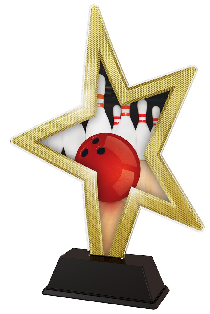 Gold Star Bowling Trophy | Trophy Monster ⭐ USA