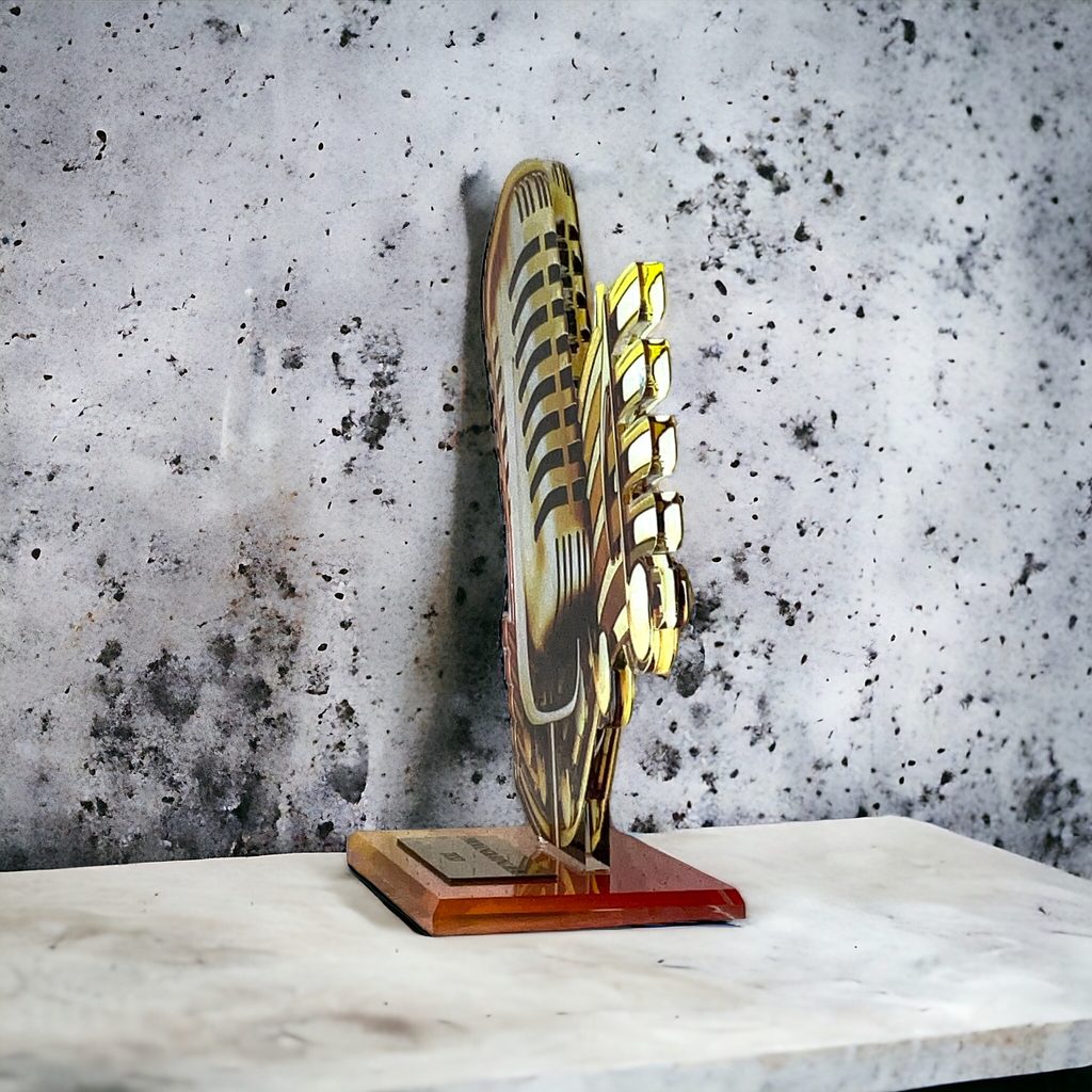Cannes Printed Acrylic Microphone Singing Trophy | Trophy Monster ⭐ USA