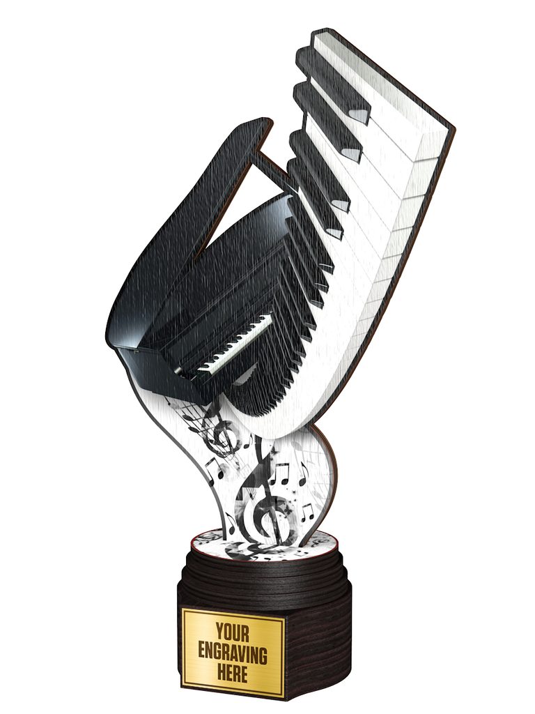 Frontier Real Wood Music Piano Trophy | Trophy Monster ⭐ USA