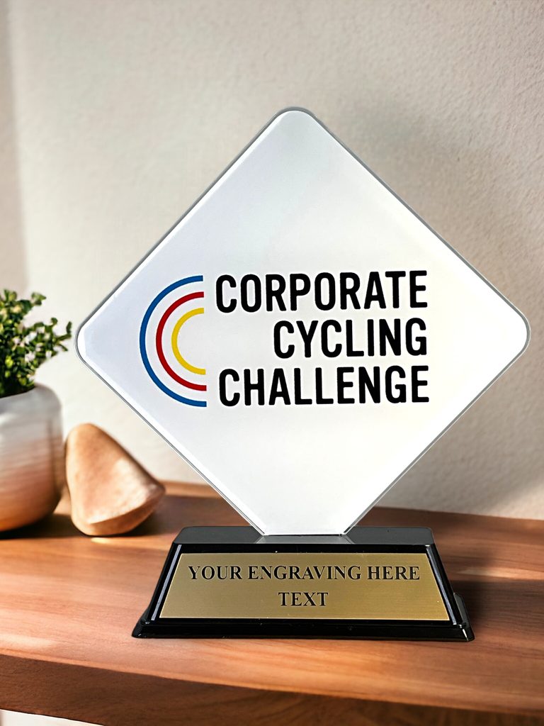 Poway Logo Custom Made Acrylic Award | Trophy Monster ⭐ USA