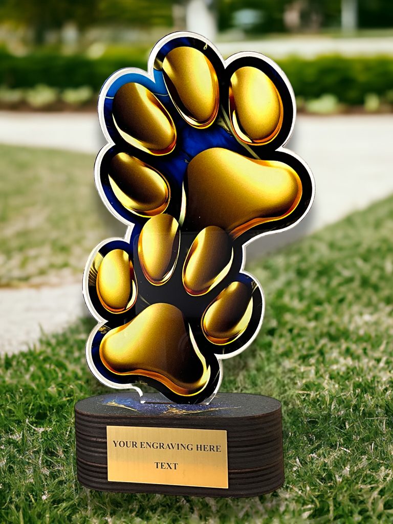 Altus Color Dog Paw Trophy | Trophy Monster ⭐ USA