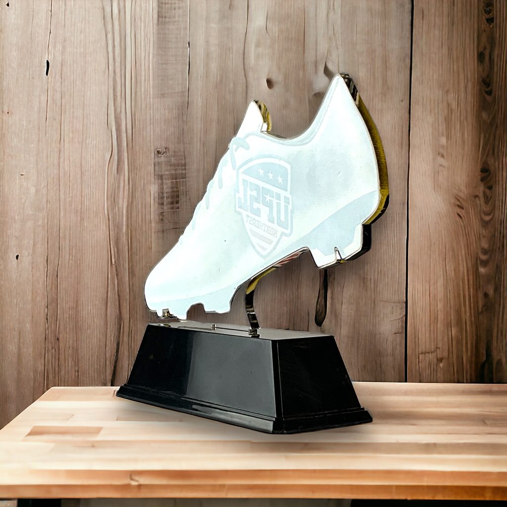Custom Golden Boot 2D Soccer Trophy | Trophy Monster ⭐ USA