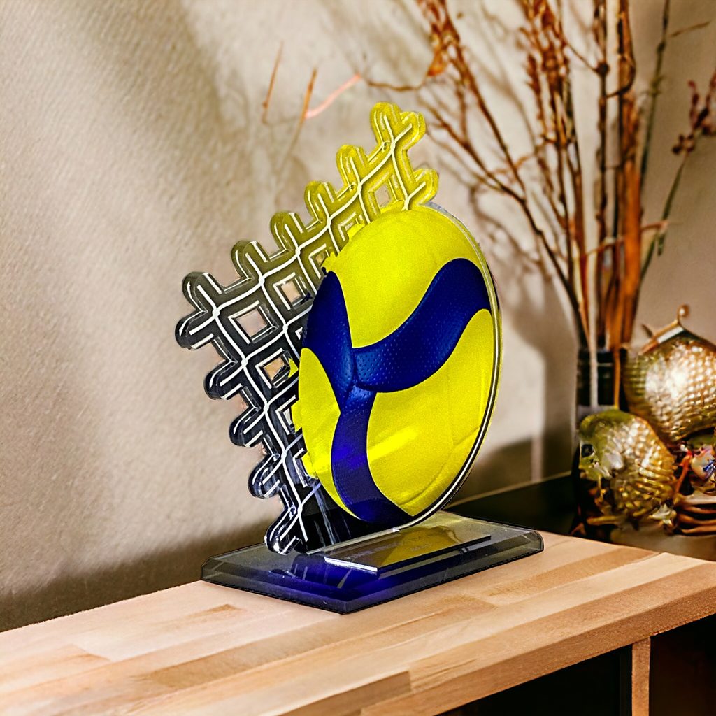 Cannes Printed Acrylic Volleyball Trophy | Trophy Monster ⭐ USA