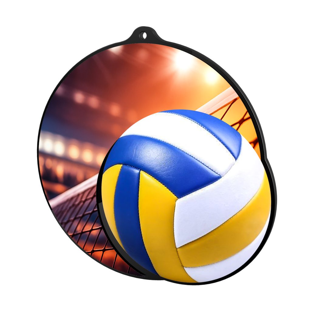 Rincon Black Acrylic Volleyball Medal | Trophy Monster ⭐ USA