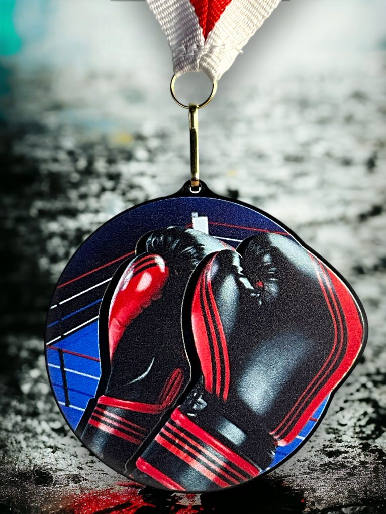 Rincon black acrylic Boxing medal | Trophy Monster ⭐ USA