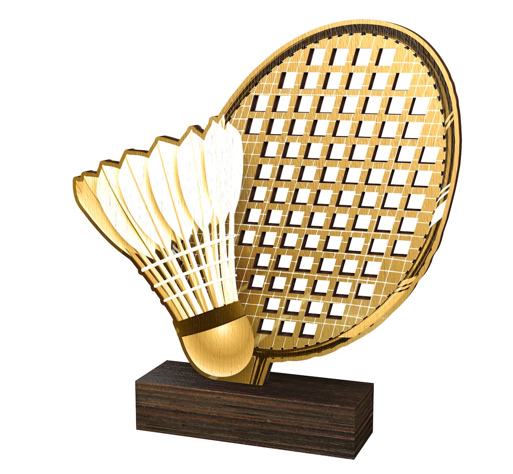 Sierra Classic Badminton Real Wood Trophy | Trophy Monster ⭐ USA