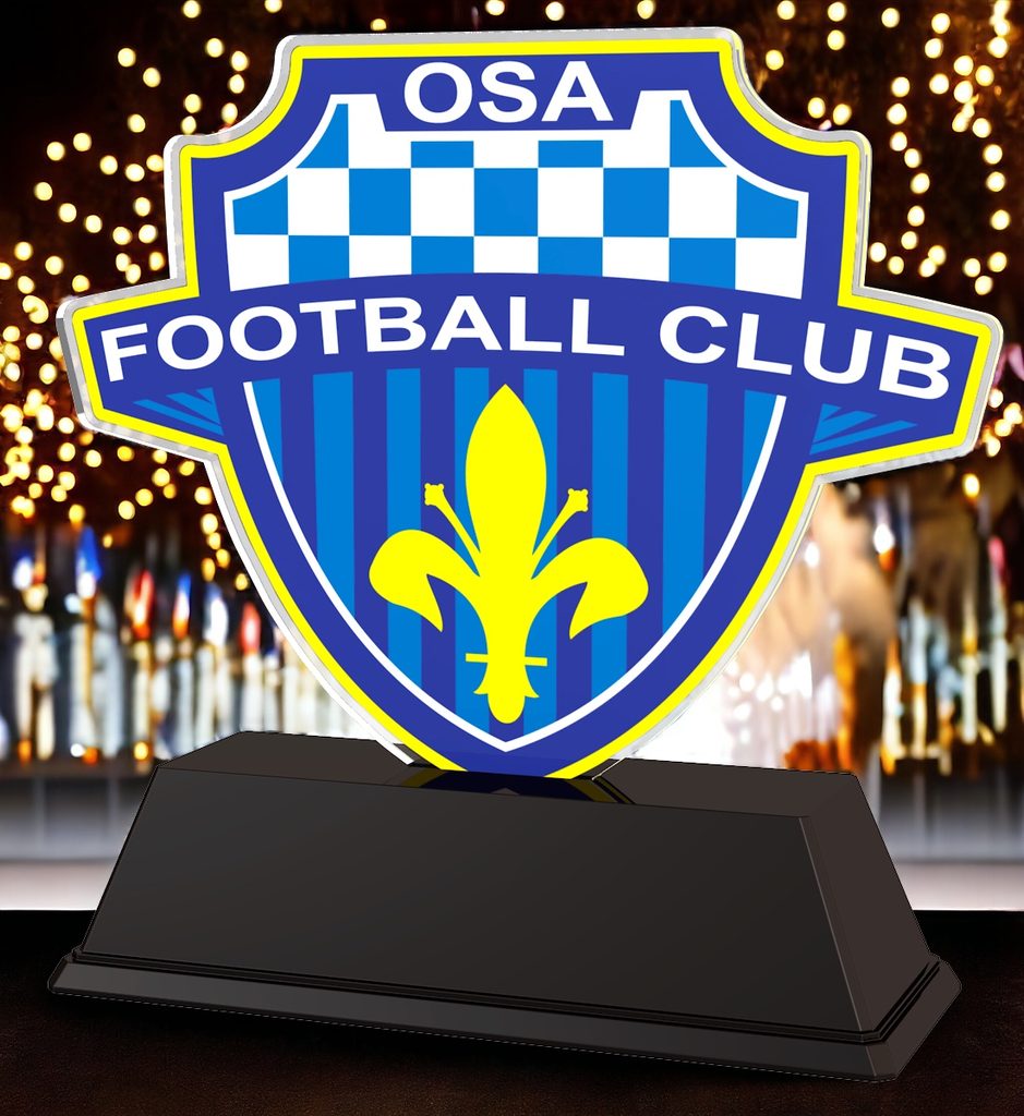 Soccer Custom Club Logo Acrylic Trophy | Trophy Monster ⭐ USA