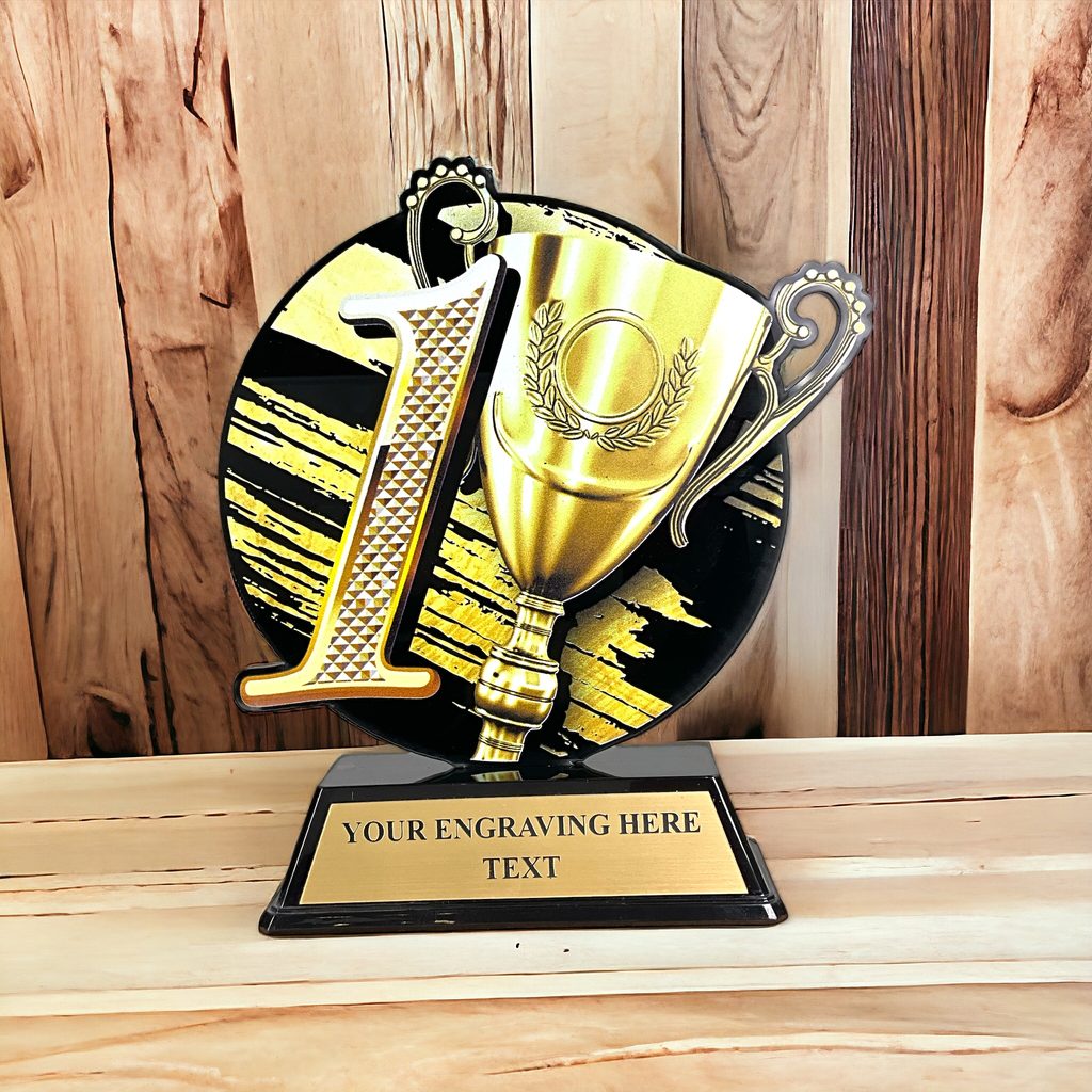 Roswell black acrylic Number 1 trophy | Trophy Monster ⭐ USA