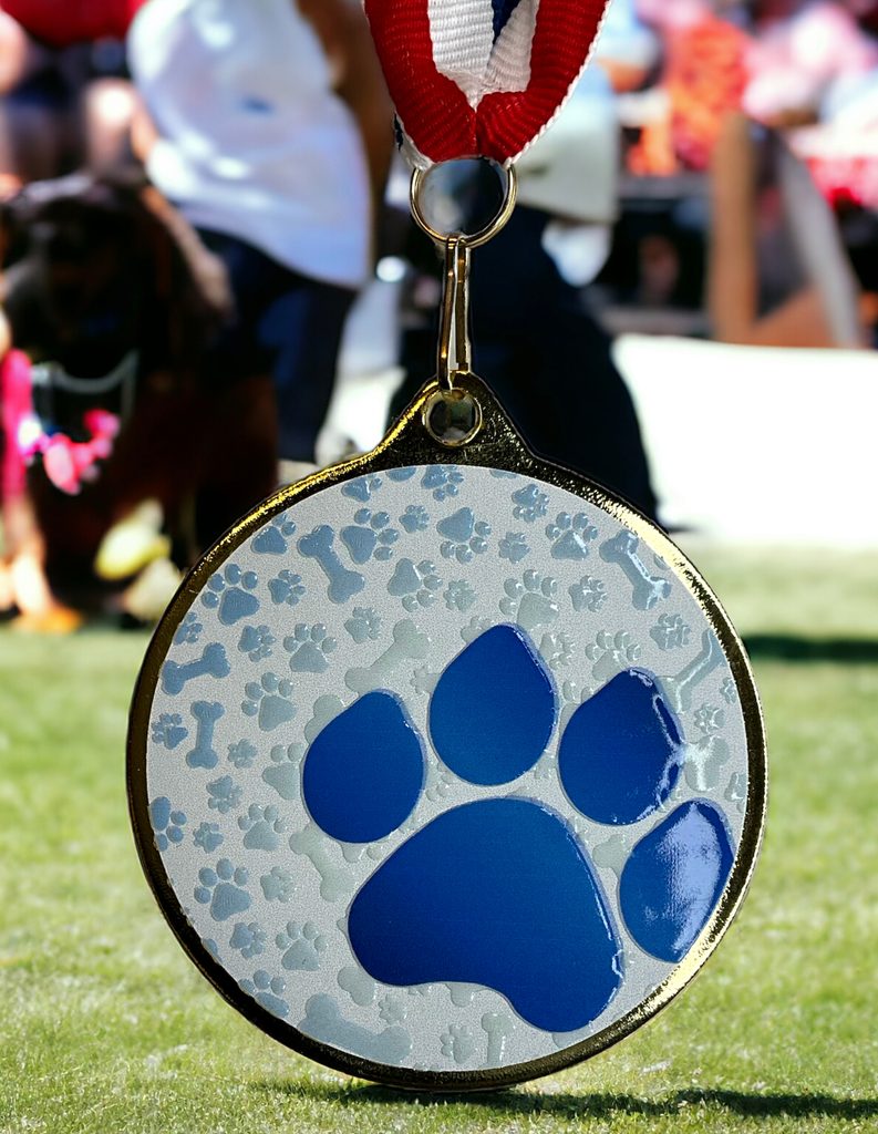 Barnet Dog Paw Colour Texture 3D Print MaxMedal | Trophy Monster ⭐ USA