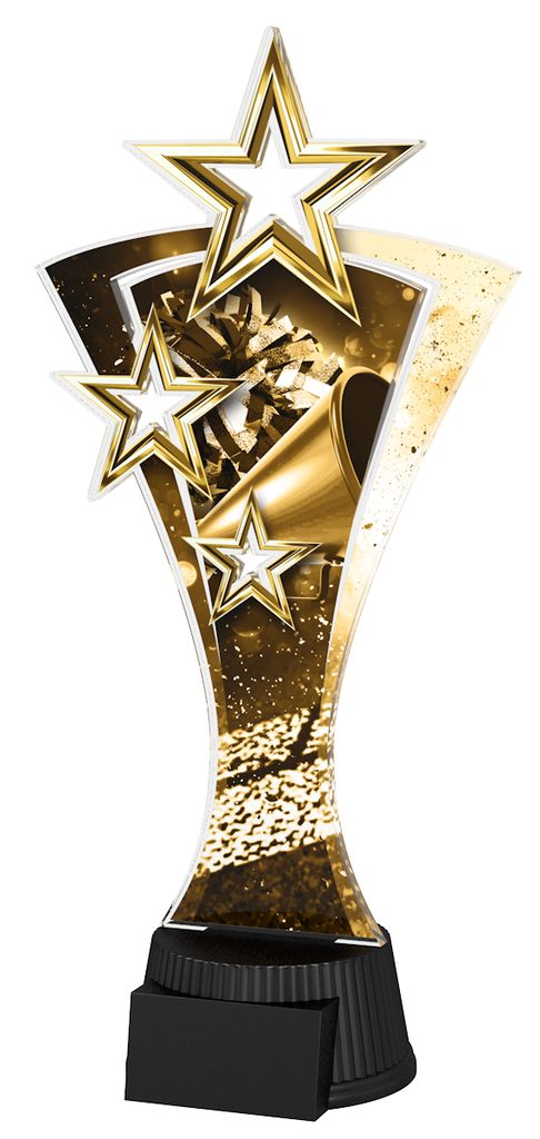 Classic Triple Star Cheerleading Trophy | Trophy Monster ⭐ USA