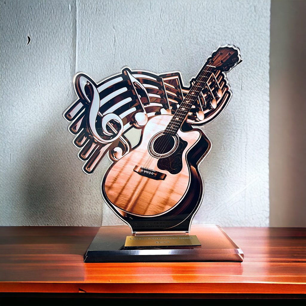 Cannes Printed Acrylic Acoustic Guitar Trophy | Trophy Monster ⭐ USA