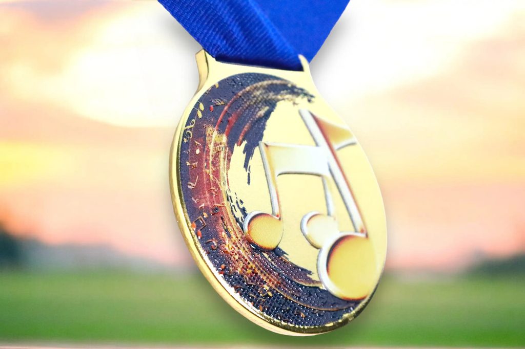 Sacul Music Color Texture 3D Print Medal | Trophy Monster ⭐ USA